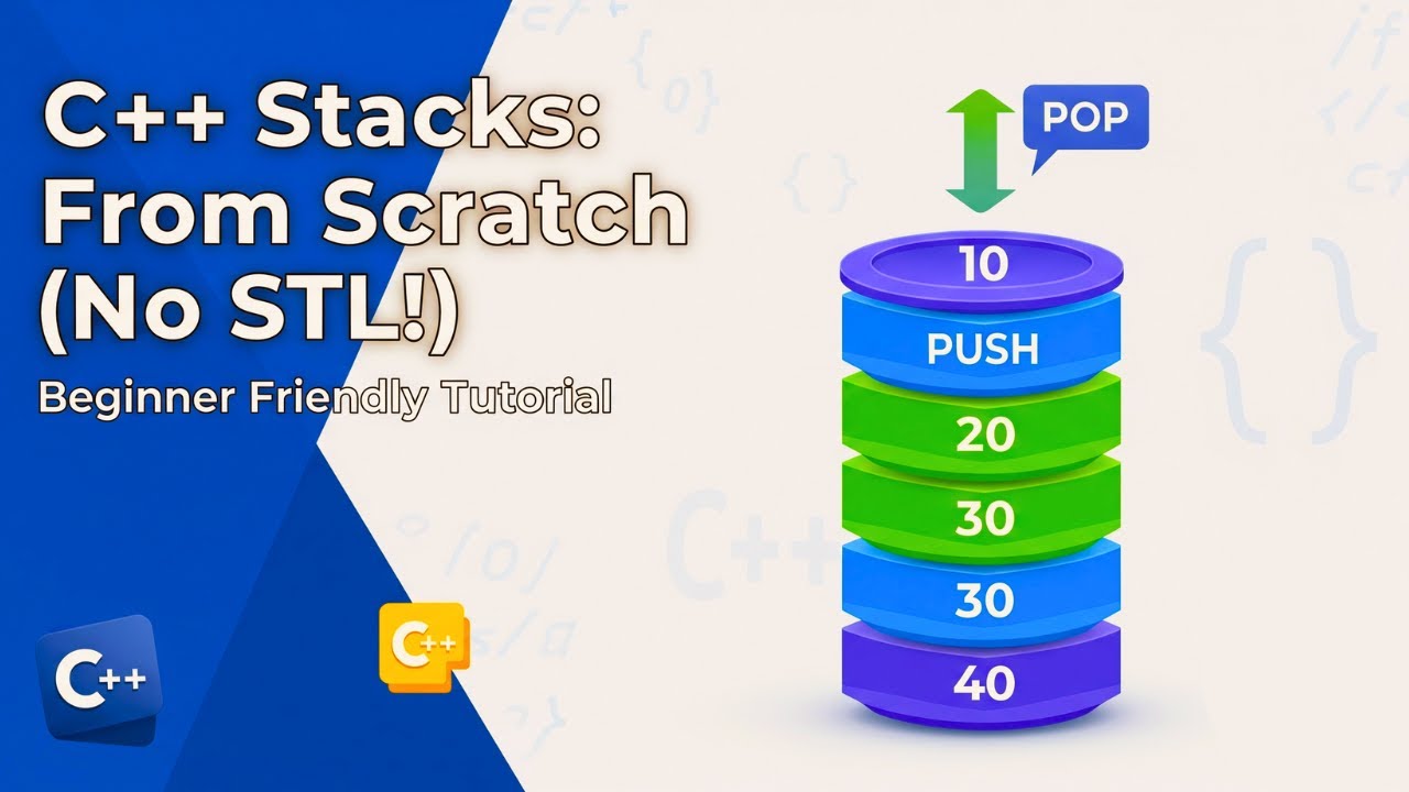 Stacks Explained with a Real Life Example No STL | Data Structures Made ...