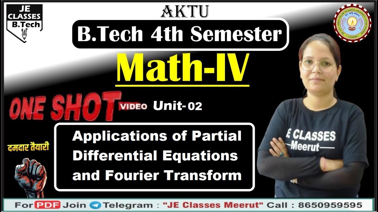 #02 Engineering Mathematics -IV B.Tech 2nd Year One Shot Video UNIT- 02 ...
