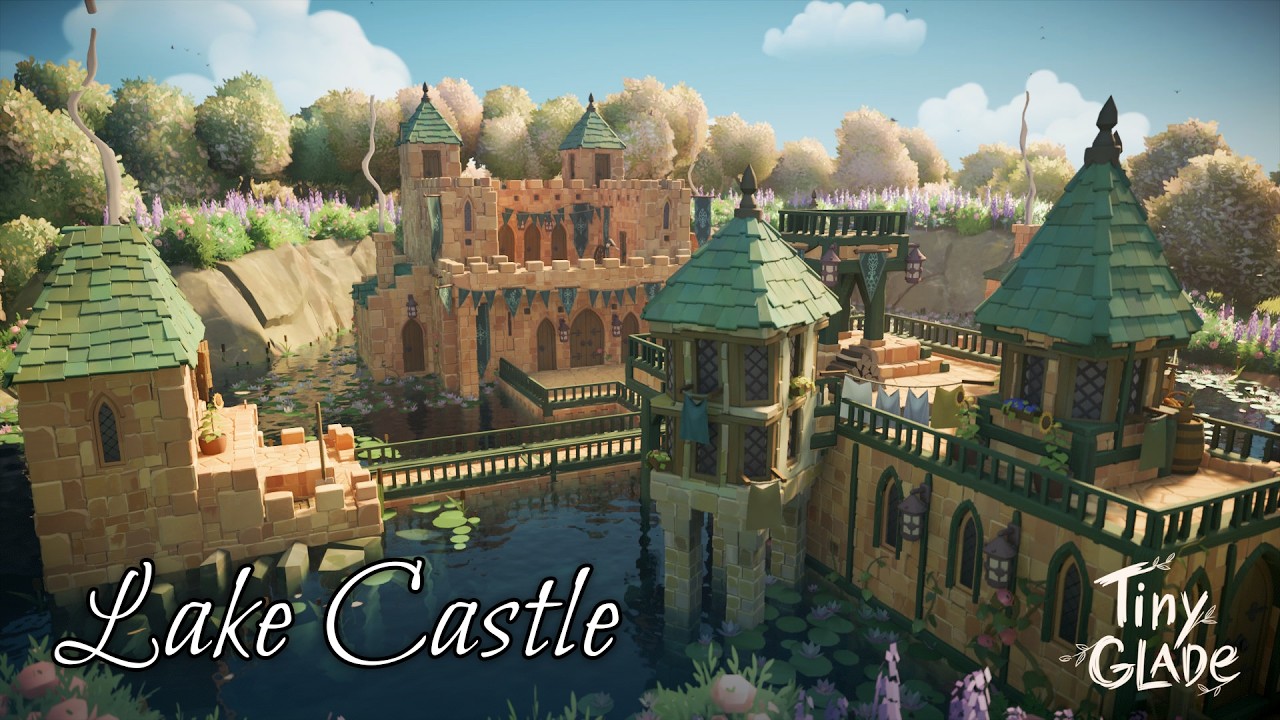 Tiny Glade | Castle on a Lake | Relaxing Speed Build (No Commentary ...