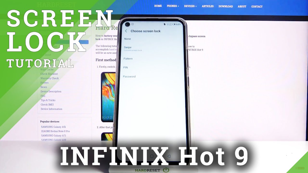 How to Set Up Locking Method in Infinix Hot 9 – Choose Screen Lock ...
