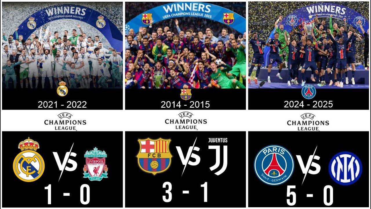 All Champions League Winners (1956–2025) 🏆⚽ | PSG’s Long-Awaited ...