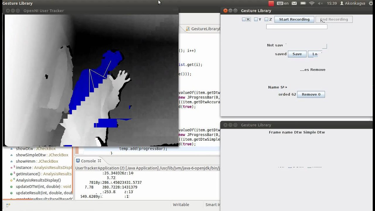 Movement recognition with Kinect - YouTube