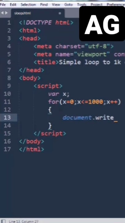 Javascript loop to 1000 Ag Programs - YouTube