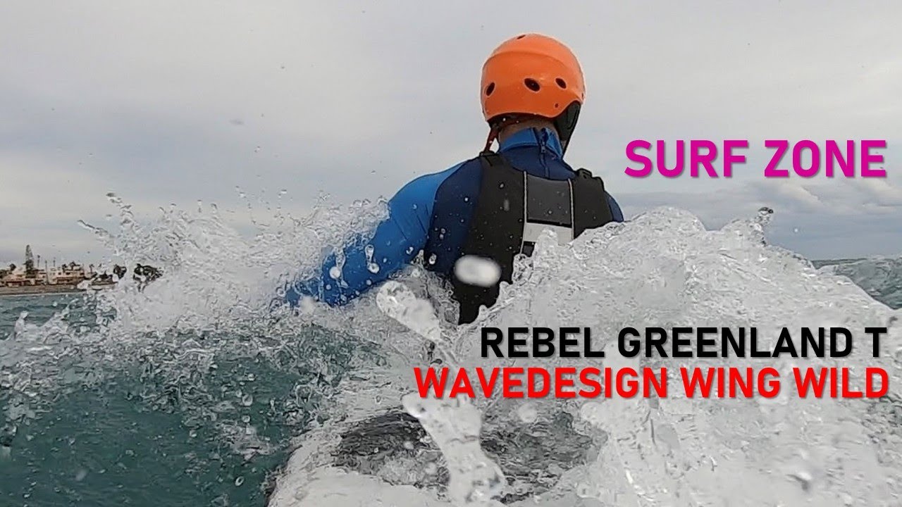 Playing in the surf zone | Rebel Greenland T & WaveDesign Wing Wild ...