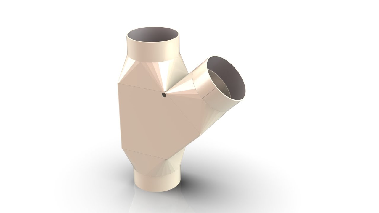 Solidworks Tutorial # 208 Diverter Gate Valve Design sheet metal by SW ...