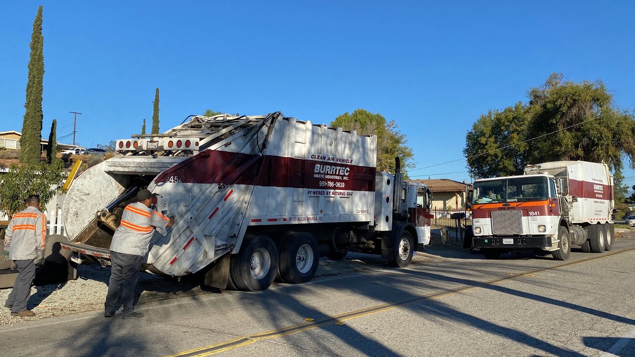 Burrtec Garbage Trucks of Riverside - YouTube