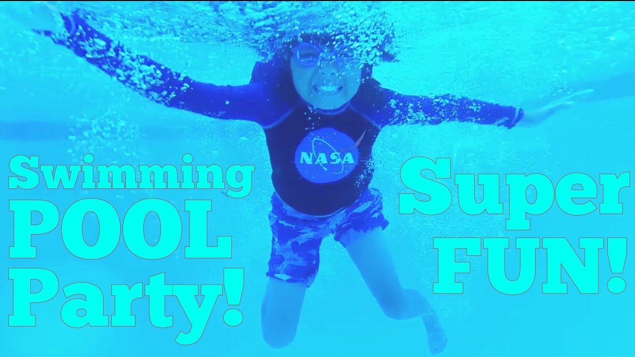 Kids' Pool Party! Family Swimming Pool Playtime with Inflatables. Play ...