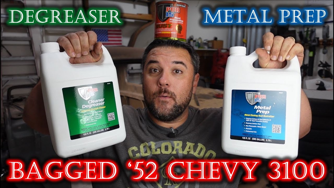 PART 62 - 1952 Chevy 3100 - DEGREASE & METAL ETCH CAB FLOOR! - YouTube