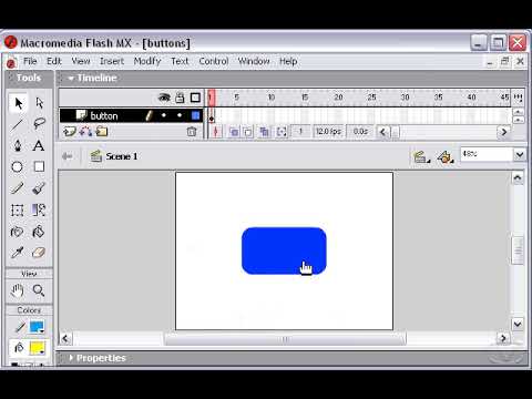 Adobe macromedia Flash Mx creating buttons urdu / hindi tutorial - YouTube