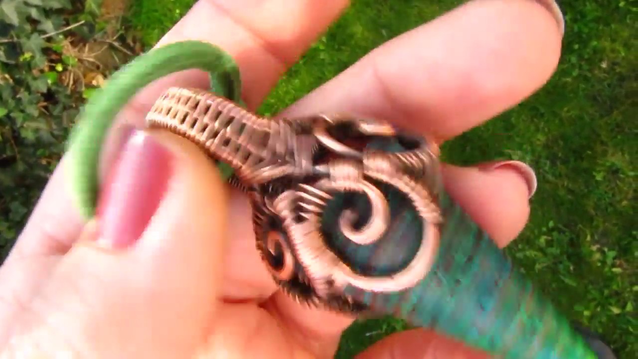 Copper Wire Wrapped Reversible Telescope Snail Shell Pendant by ...