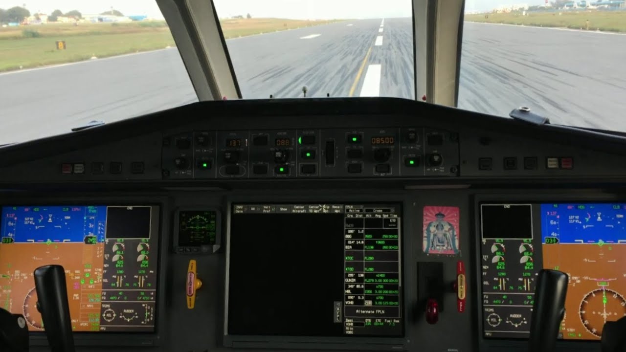 Cockpit View Aircraft Take - off - YouTube