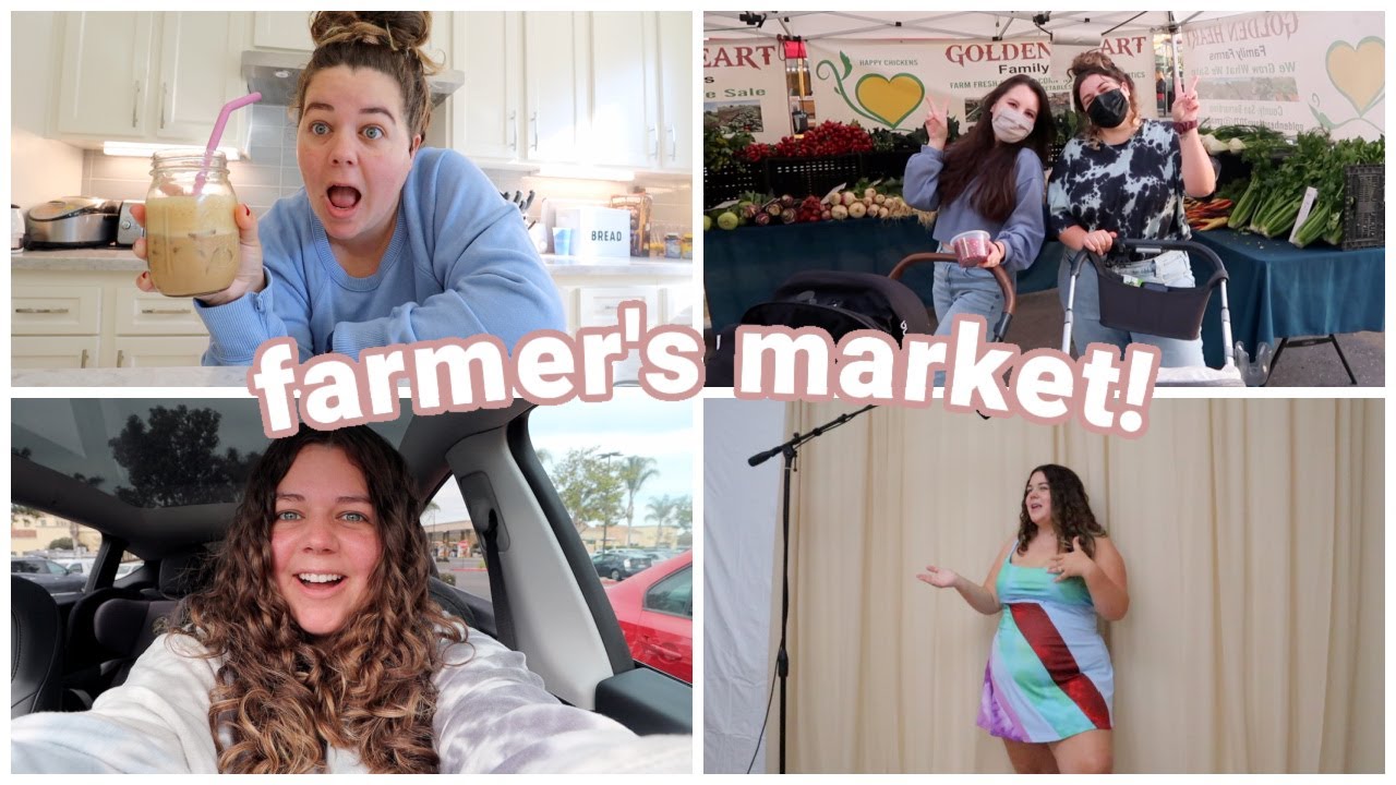 farmer’s market, trying tiktok coffee recipe, + filming day! - YouTube