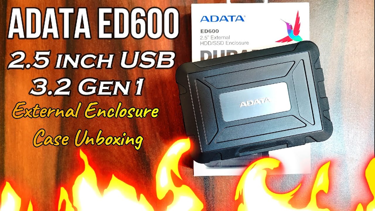 ADATA ED600 2.5 inch USB 3.2 Gen1 External SSD Enclosure Cover Case unboxing | Adata USB ...