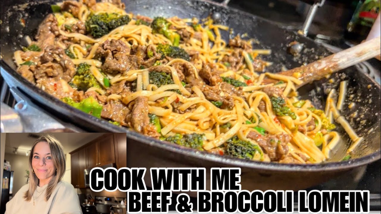 COOK WITH ME | BEEF & BROCCOLI LOMEIN - YouTube