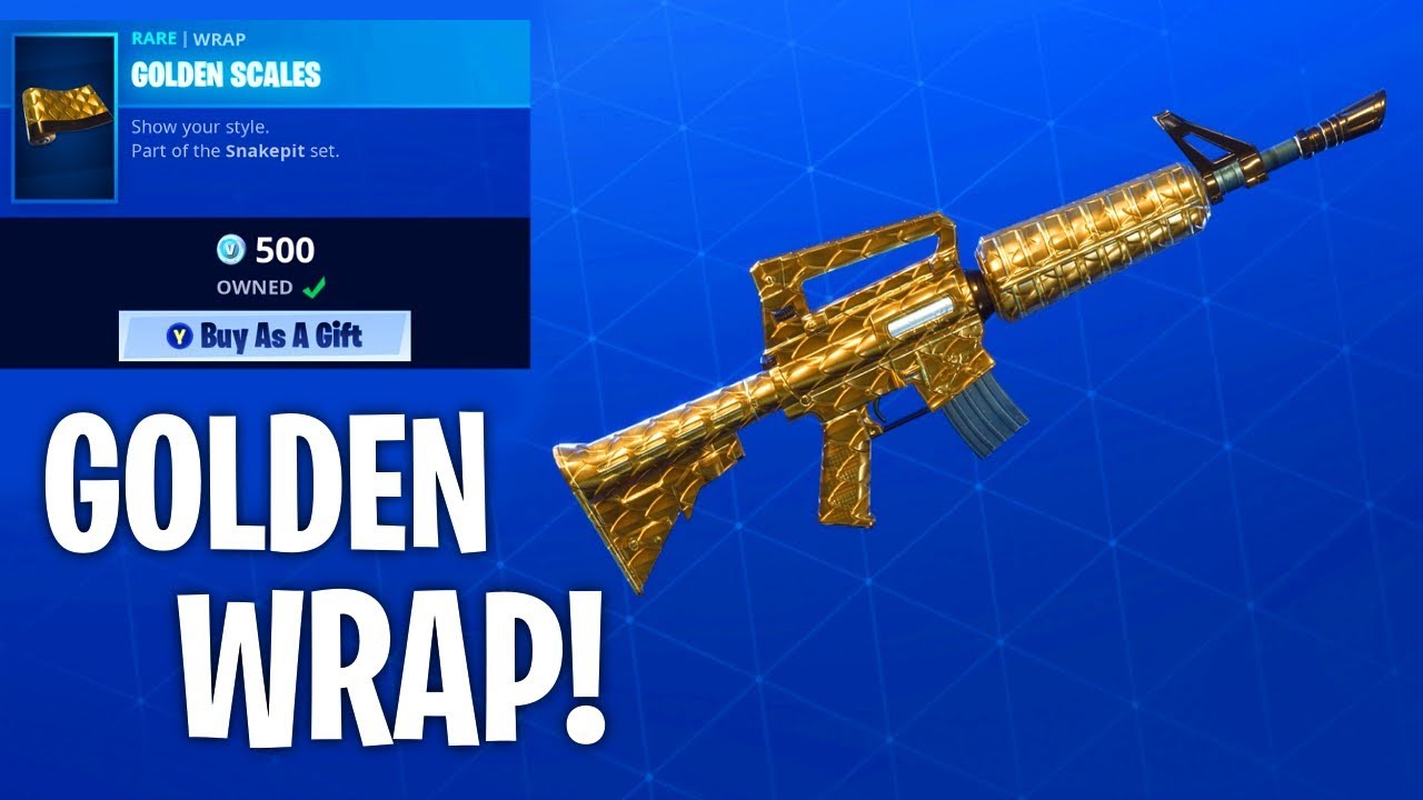 Fortnite Item Shop BUYING *NEW* GOLDEN SCALES WRAP !!! (Fortnite Battle ...