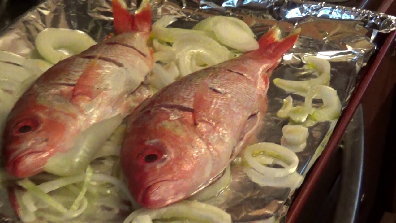 Let's Cook-- Whole Red Snapper Baked - Delicious (Part 1) - YouTube