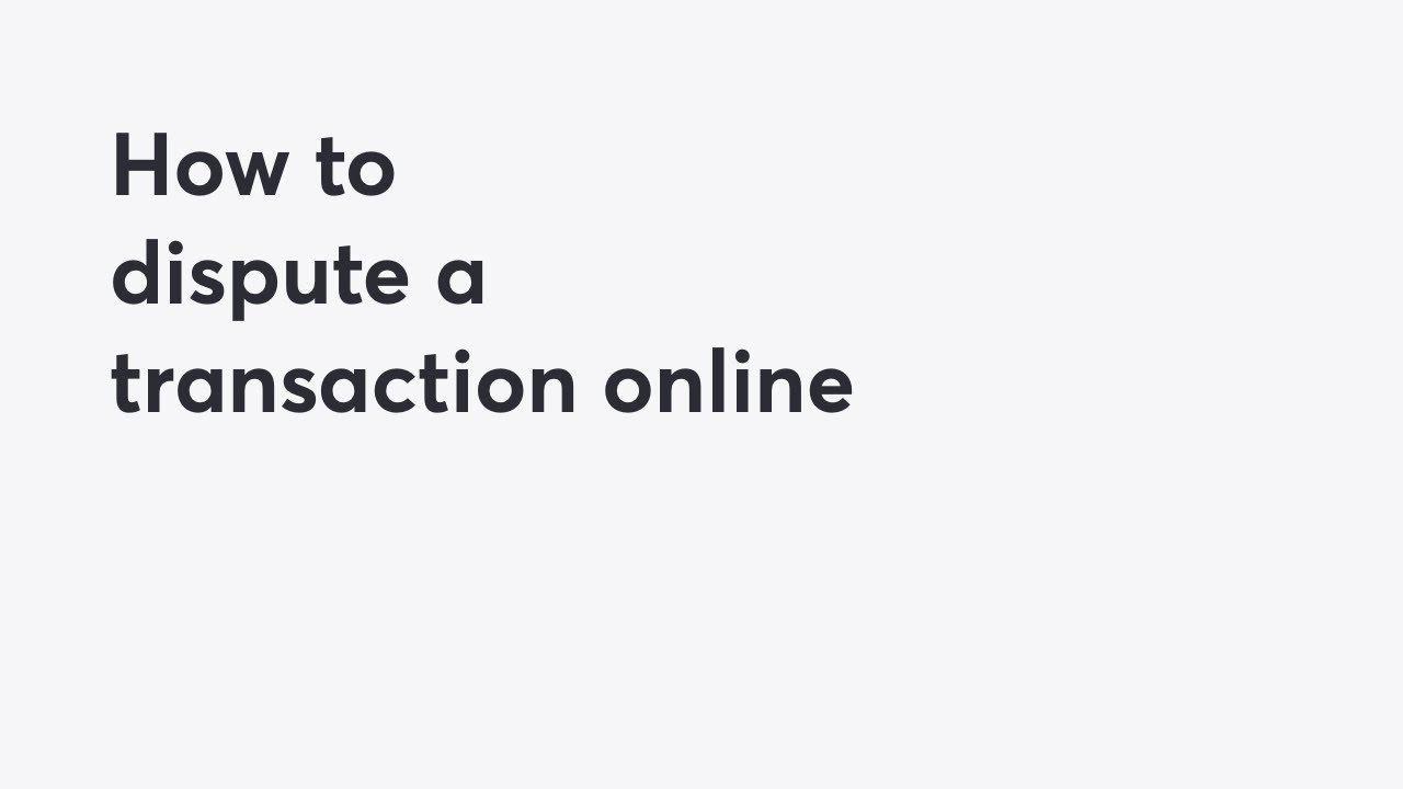 How To Dispute a Transaction Online | PC Financial - YouTube