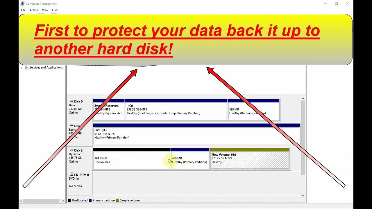 Change a dynamic disk back to a basic disk on Windows - YouTube