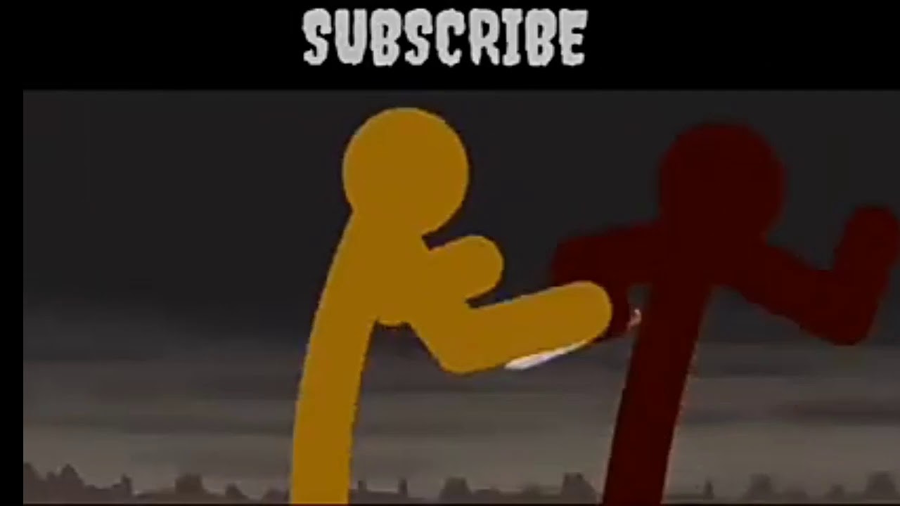 Stick man fight (yellow VS blue) - YouTube