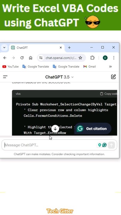 Write Excel VBA codes using ChatGPT AI Artificial Intelligence - YouTube