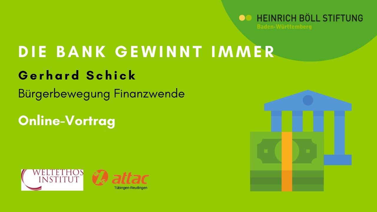 Die Bank gewinnt immer | Vortrag mit Gerhard Schick - YouTube