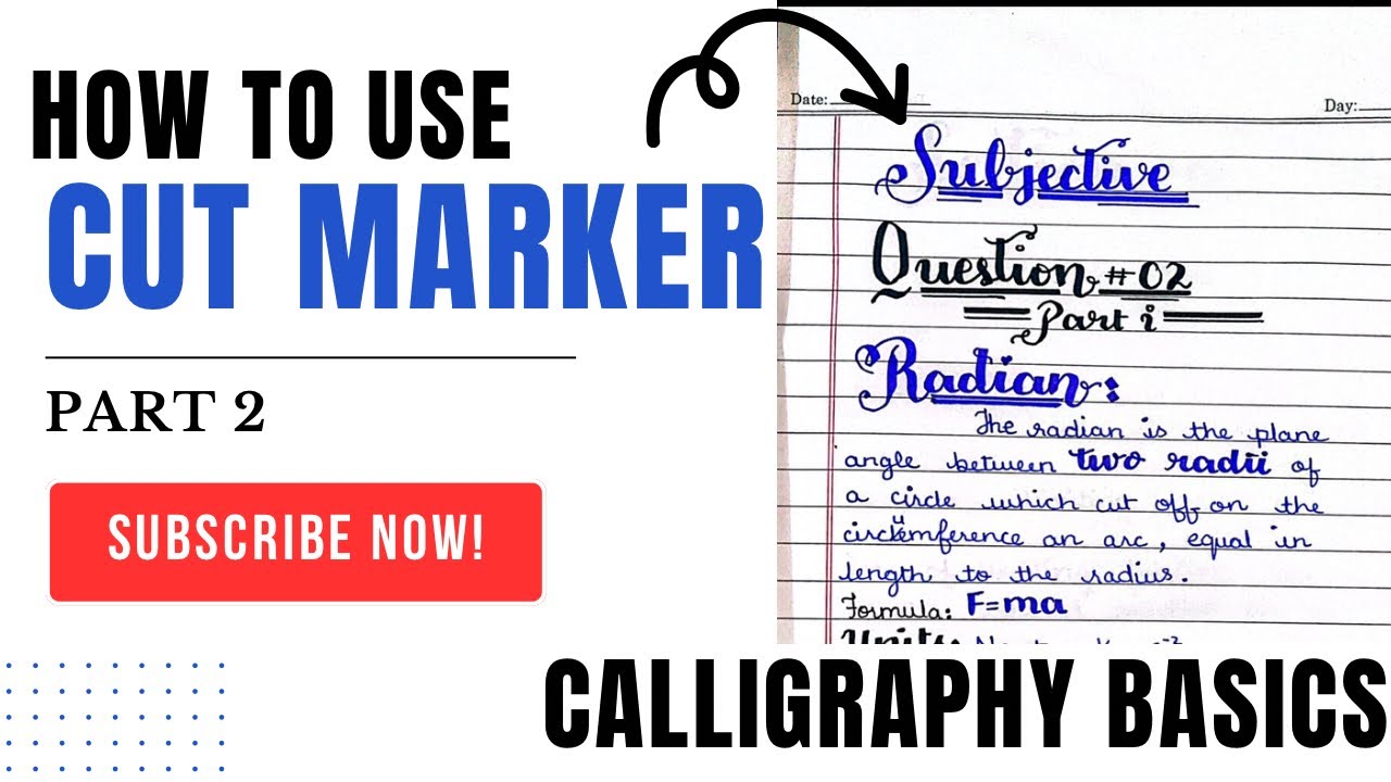 How to use a cut marker || lesson 02 || @The_delicate_stroke - YouTube