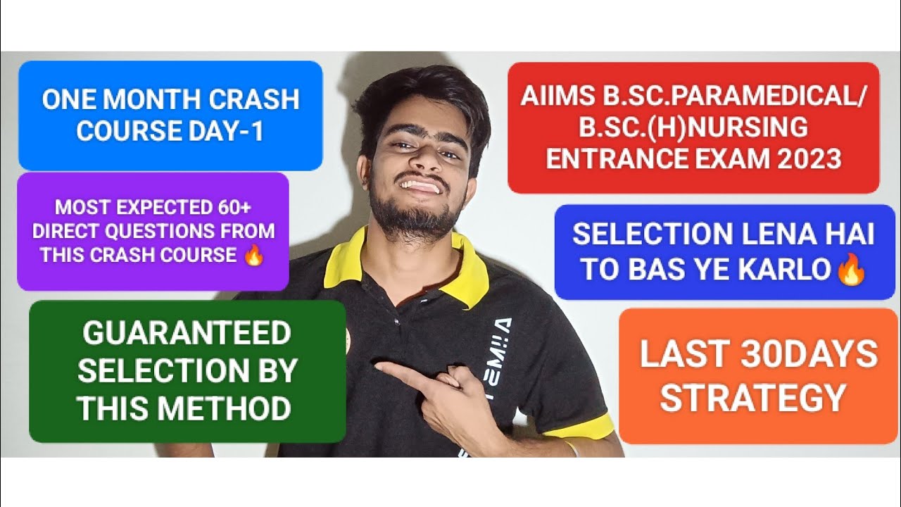 DAY-1 || ONE MONTH CRASH COURSE PROGRAM || #aiimsparamedical # ...