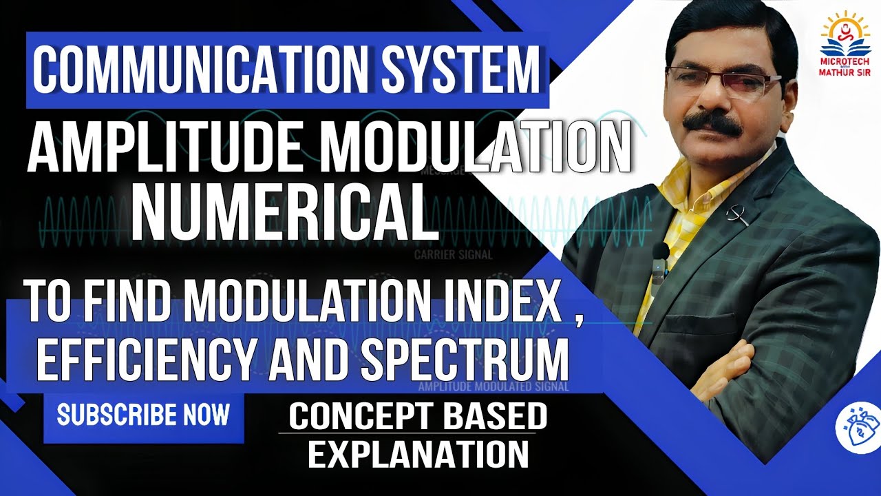 Amplitude Modulation Numericals to find modulation index, efficiency ...