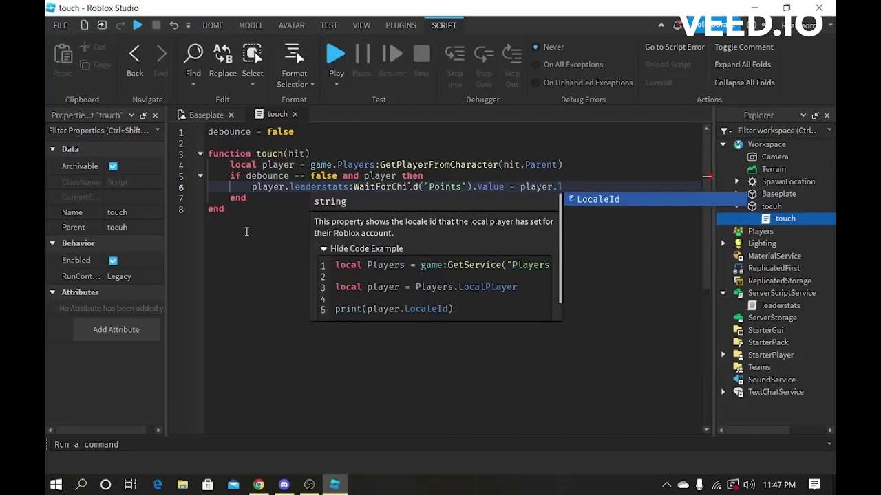 How To Make When A Players Touches A Part Their Leaderstats Goes Up! - YouTube