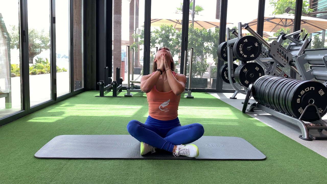 Workout Demos - Stretching - Seated Neck Release (Up/Down) - YouTube