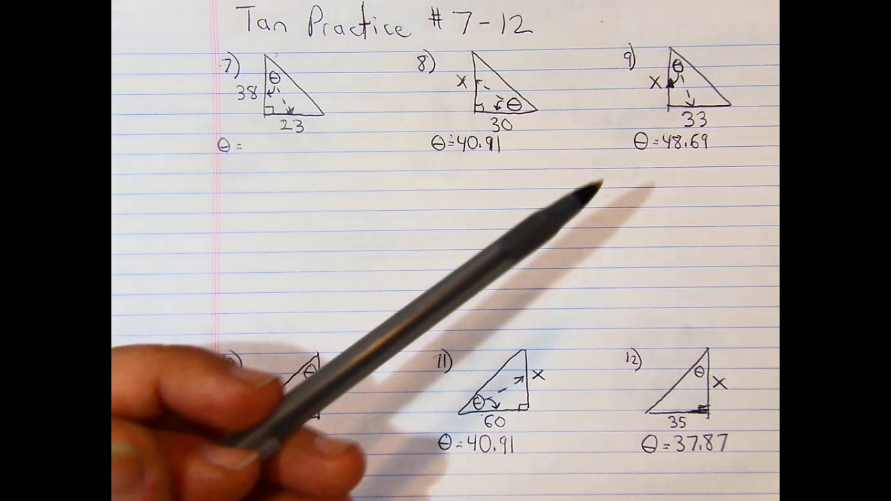 Tangent Trig Problems - YouTube