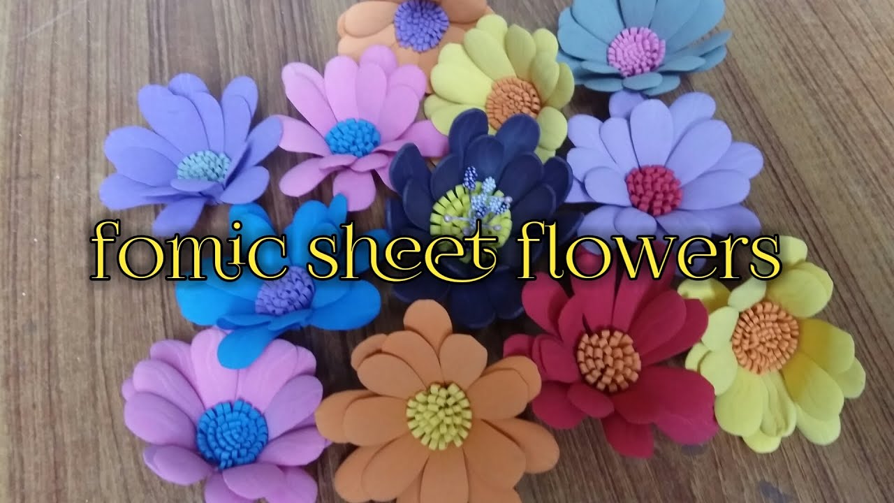 How to make fomic sheet flowers at homeㅣEasy and Simpleㅣby Sonu Ahmad ...