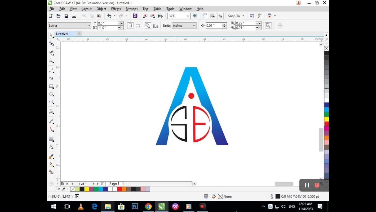 AES Logo in Corel Draw. Corel Draw Tutorial #logo #logodesign # ...