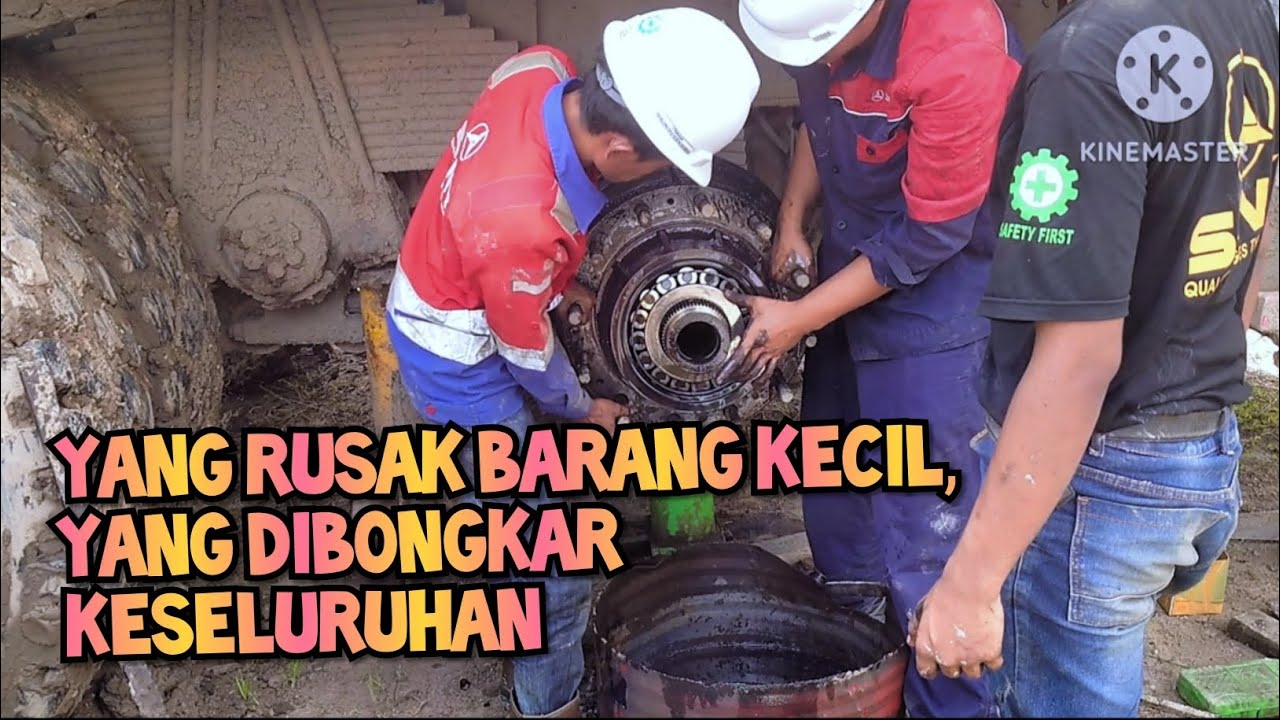 Bongkar final drive SKT 80S oleh tim SANY - YouTube