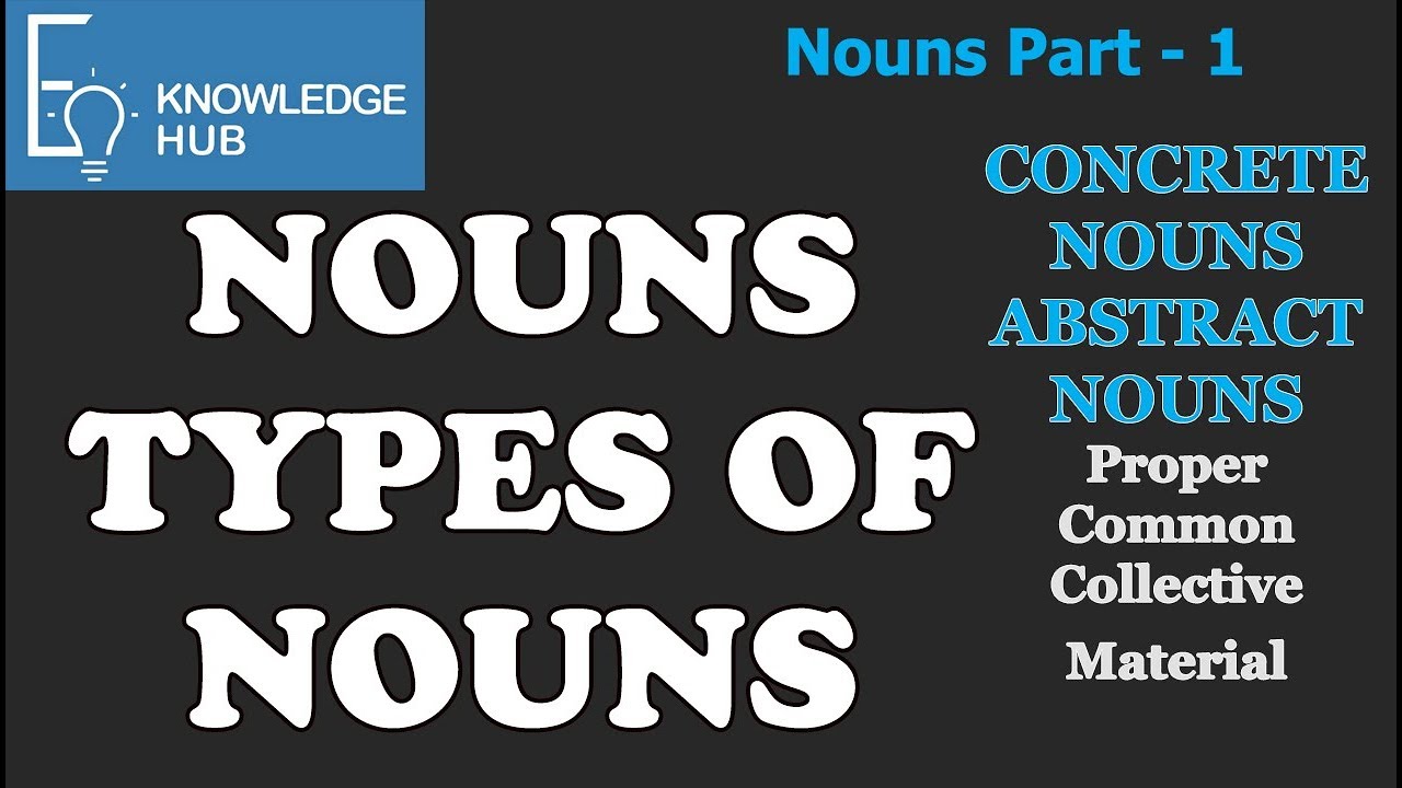 Nouns | Types of Nouns | Nouns Part 1 | Concrete, Abstract | Proper ...
