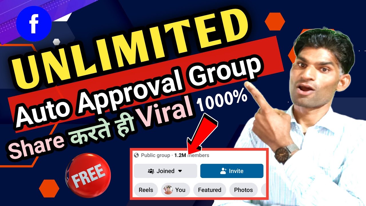 Unlimited Auto Approval Group On FB ! 101% Viral 👈 Facebook Pe Auto Approval Group Kaise Join ...