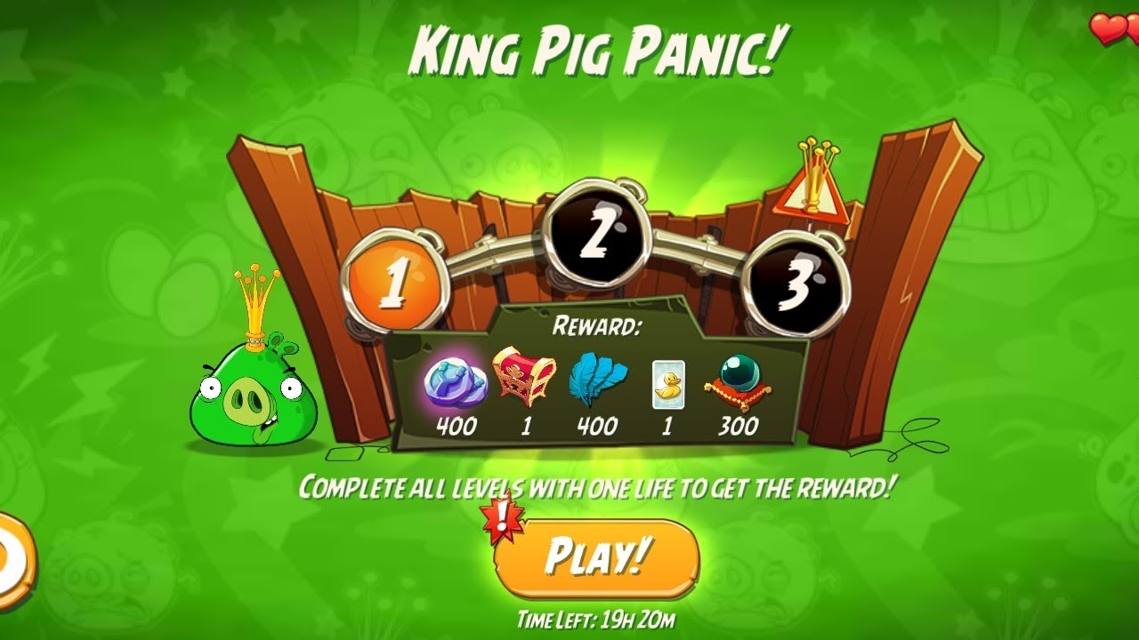ANGRY BIRD 2 || DAILY CHALLENGE KING PIG PANIC LVL 1 (2023-03-14) HARD ...