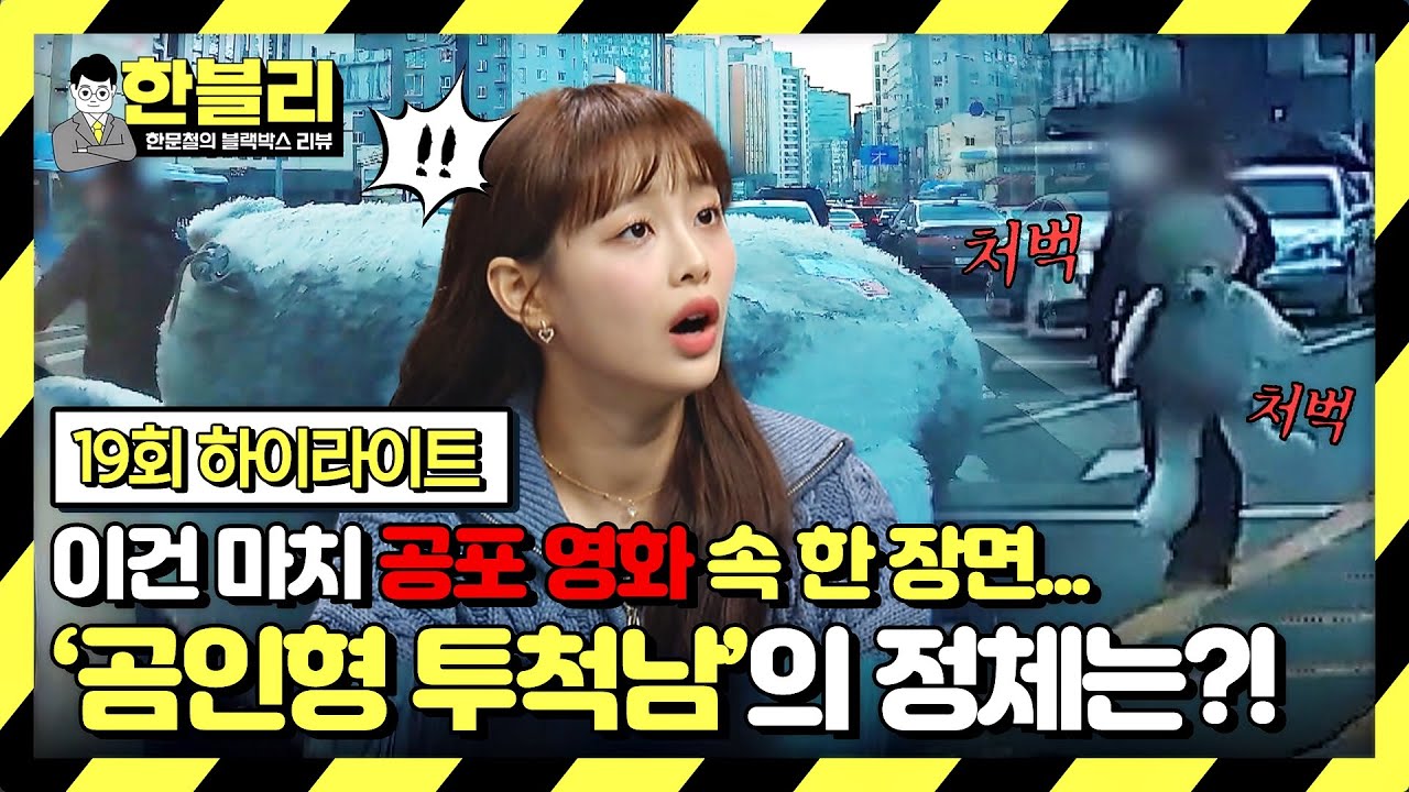 하이라이트 한 남자가 저벅 저벅 걸어오더니 제 차 위에 곰인형을 두고 갔습니다 당황 한블리 한문철의 블랙박스