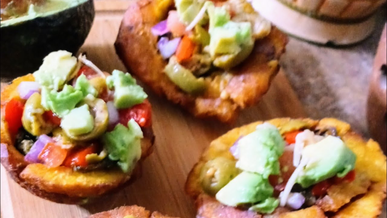 Stuffed Plantain Cups (Tostones Rellenos) Stuffed with pulled pork ...