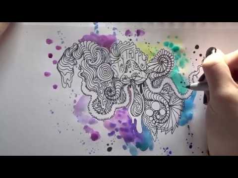 ASMR relaxing doodles - YouTube