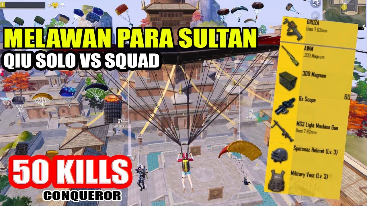 50 Kills 🔥 HARDEST GAMEPLAY! 25 Menit Melawan SULTAN - Solo vs Squad ...