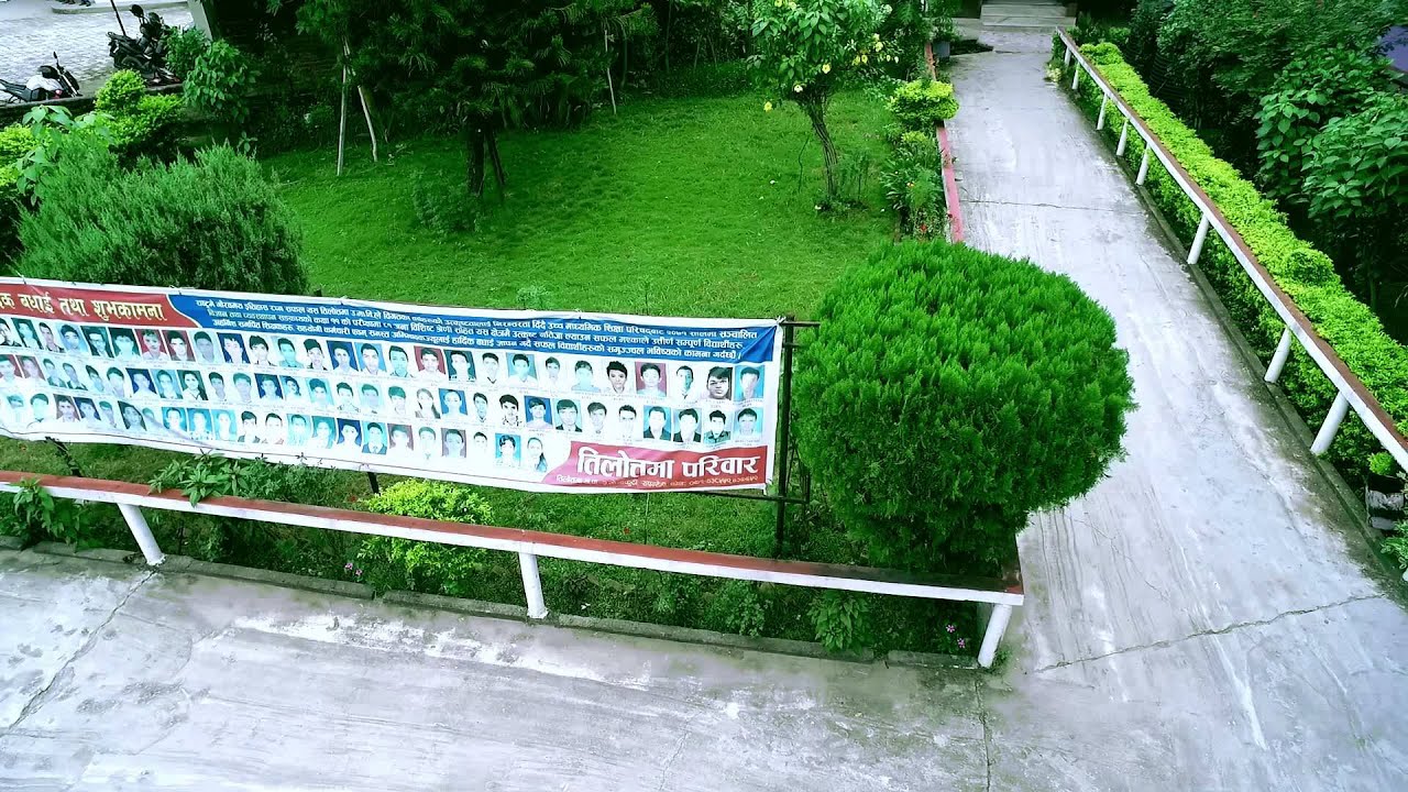 Aerial View of Nepal- Yogikuti Tilotama Campus - YouTube