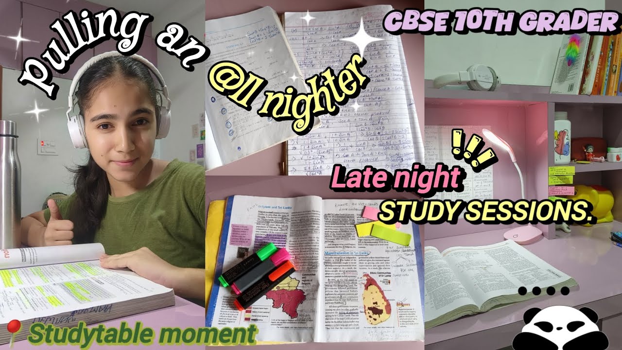 Attempting to *PULL AN ALL NIGHTER* to Study 📚 as a *CBSE CLASS 10 ...