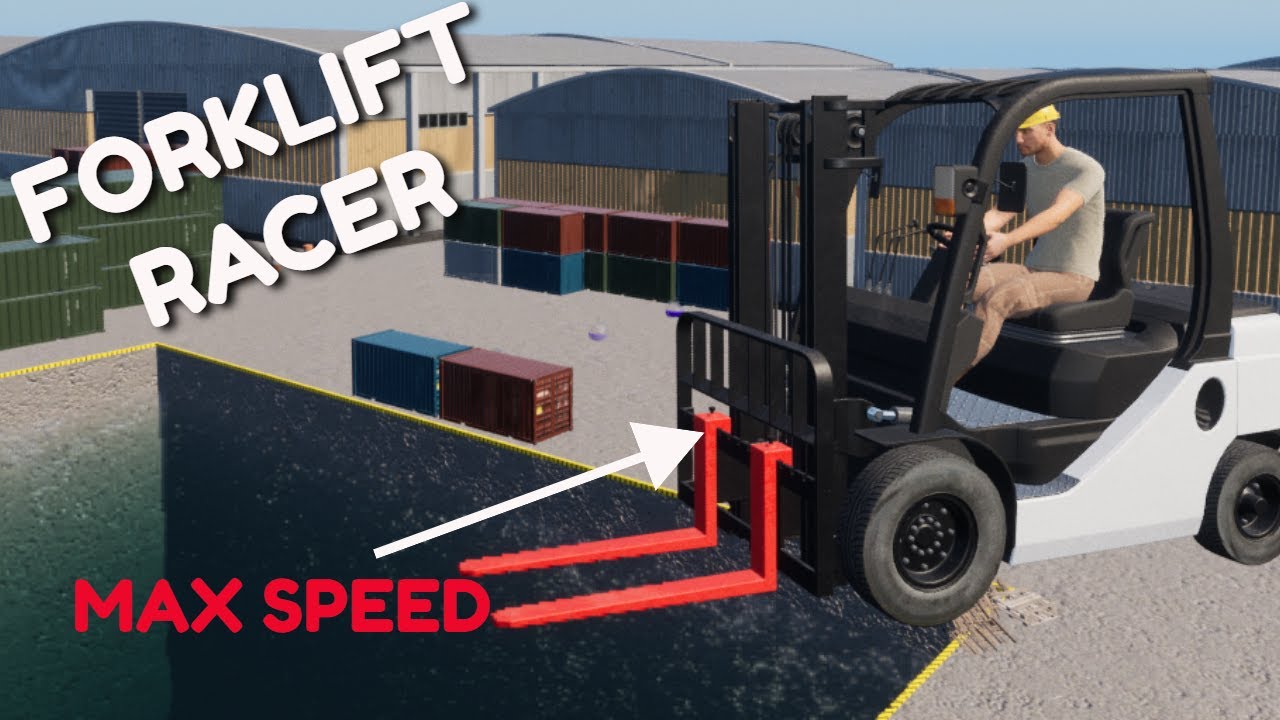 MAX SPEED on Forklift Racer! - YouTube