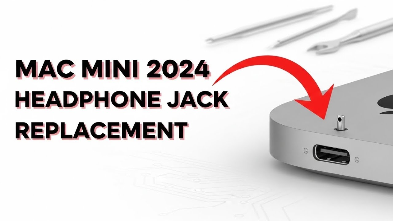 Mac mini (2024) Headphone Jack Replacement - YouTube
