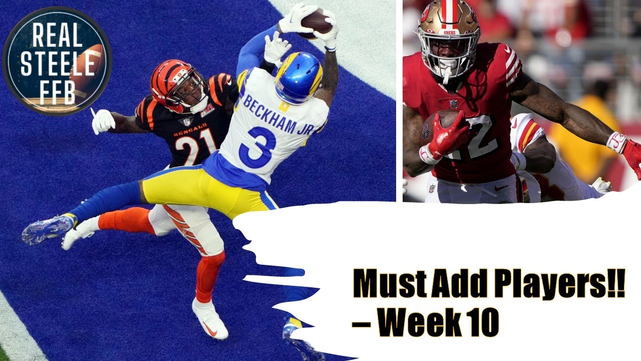 Must Add Players in Week 10 Fantasy Football!! - YouTube