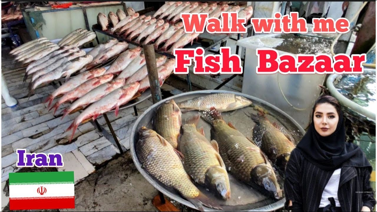 Walk with me in the fish bazaar mazandaran | iran travel | Iran 2022 - YouTube