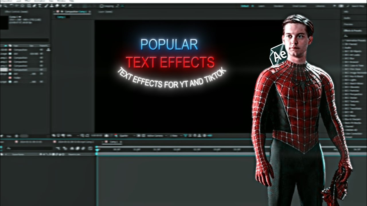 Popular Text Effect || Tutorial || After Effects || Yt & TikTok Text Edit || - YouTube