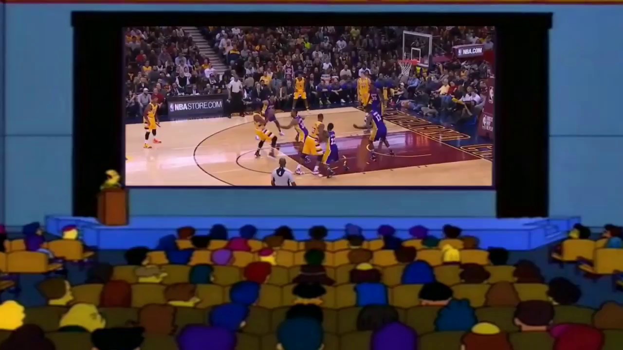 Homer Simpson laughs at dangelo russell getting hit in the groin - YouTube