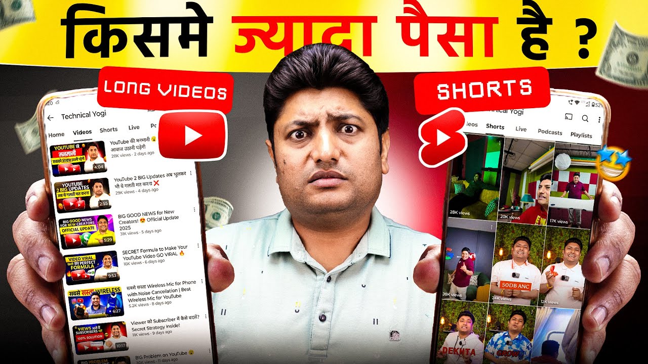 Shorts or Long Form – Best for YouTube Income? | Shorts se Paisa Milega ya Sirf Views? Sach ...